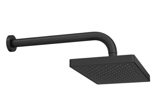 Chuveiro Retangular de Parede 26,5cm Black Matte 2086.BL.STD.MT | DECA