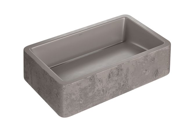 Cuba de Apoio Retangular Concreto Arquitetônico 50cm Mocha L.13050.ETR ...